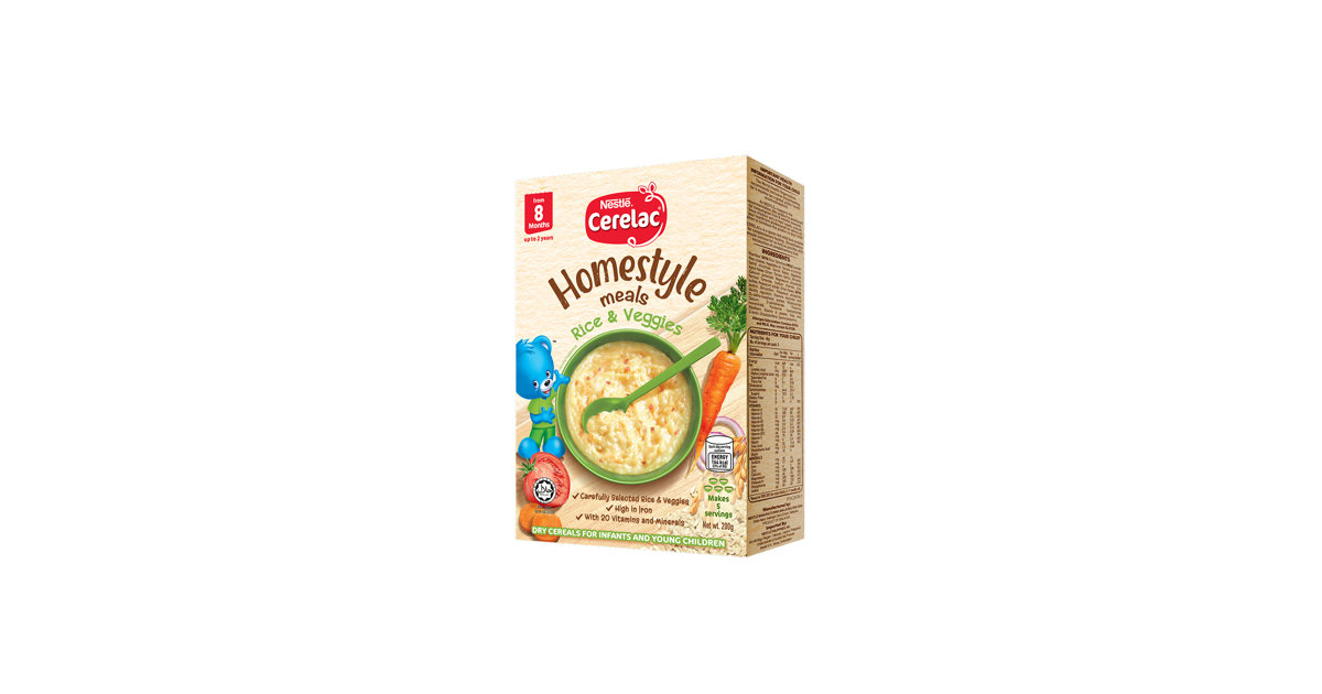 Nestlé Cerelac® Homestyle Meals Rice & Veggies 200g | parenTeam
