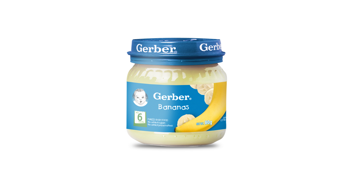 GERBER® Banana 80g - Fruit Puree Made from Real Bananas